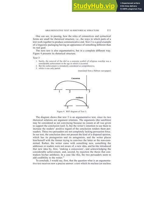 Argumentative Text As Rhetorical Structure An Application Of Rhetorical