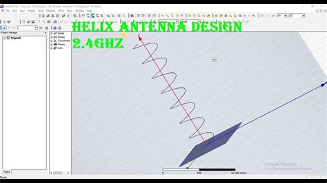 Design Of Dipole Helical With Reflector At 1 Ghz Using Cst Software Youtube
