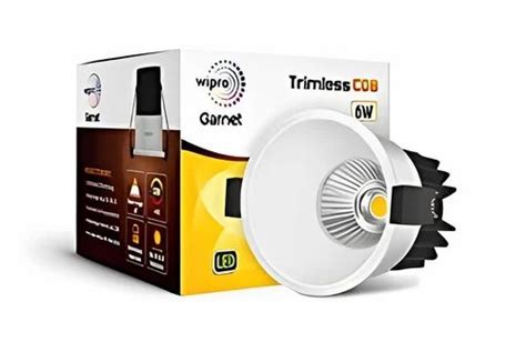 Round 6W Wipro Garnet Trimless LED COB Light For Indoor At 1000