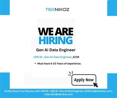 Hiring Genai Dataengineer Aijobs Techcareers Jobopening Teknikoz