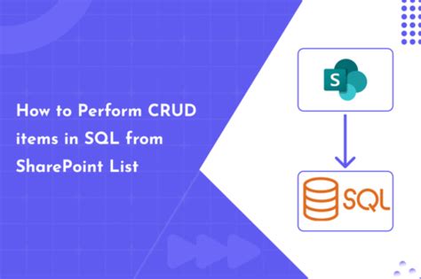 How To Perform CRUD Operations In SQL From SharePoint List