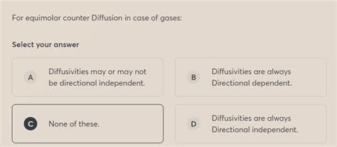 Solved For Equimolar Counter Diffusion In Case Of Gases