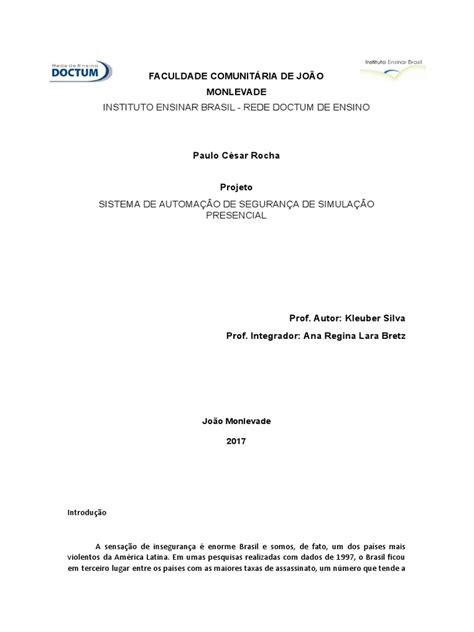 Sistema De Automação Segurança Utilizando Plcprogrammable Logic Sistema De Automação Segurança Utilizando Plcprogrammable Logic