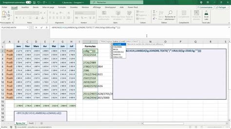 Excel Fonction Byrow Bycol Youtube