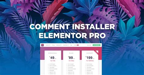 Comment installer elementor pro Modèle de site
