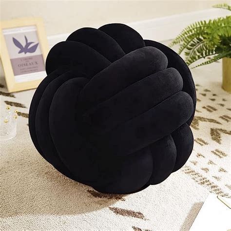 Knot Pillow Ball Shaped Decorative Throw Pillows Black Cm Cute Couch