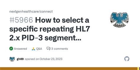 How To Select A Specific Repeating Hl7 2x Pid 3 Segment Based On Value
