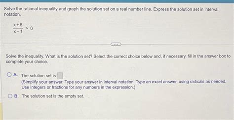 Solved Solve The Rational Inequality And Graph The Solution Chegg