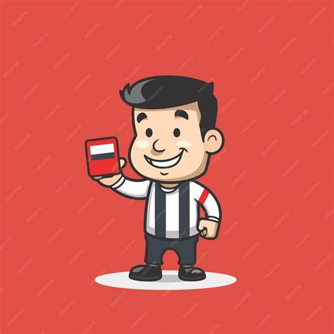 Premium Vector Cute Referee Cartoon Character Design Vector