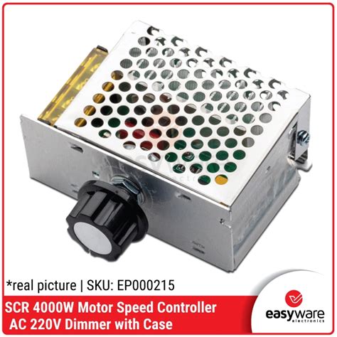 Jual SCR 4000W Motor Speed Controller AC 220V Dimmer With Case Shopee