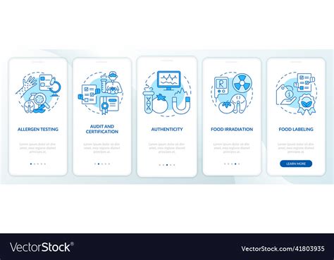 Analysis Services Blue Onboarding Mobile App Vector Image