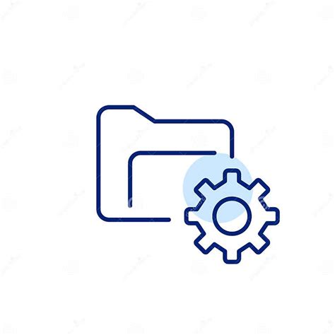File Folder And Cogwheel Operational Data System Configuration And