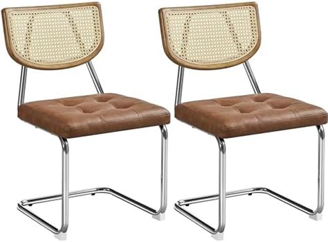 Yaheetech Dining Chairs Faux Leather Mid Century Dining