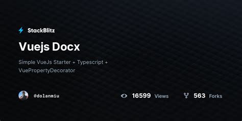 Vuejs Docx Stackblitz