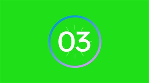 5 Seconds Timer Animation With Split Elapsed Circle Effect In Green