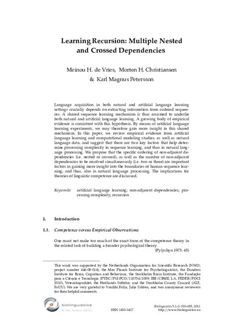 pdf learning recursion multiple nested and crossed dependencies