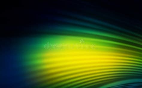 Dark Blue Green Vector Background With Wry Lines Stock Vector Illustration Of Banner Curly
