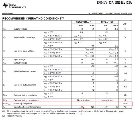 SN74LV123A SN74LV123A Power Up Ramp Rate Logic Forum Logic TI E2E Support Forums