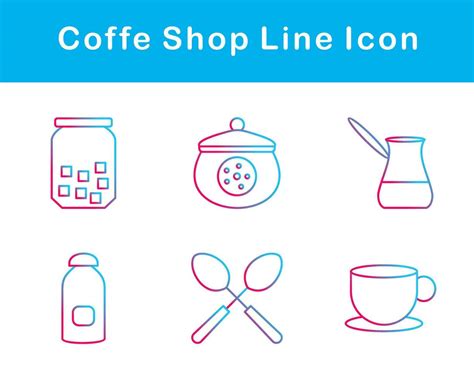 café fazer compras vetor ícone conjunto 20653124 Vetor no Vecteezy