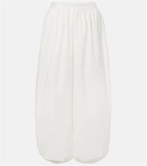 Maratea Cotton Balloon Pants In White Faithfull Mytheresa
