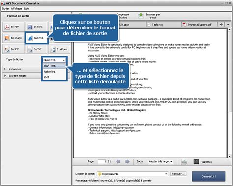 Comment Convertir Les Documents Dans Le Format HTML