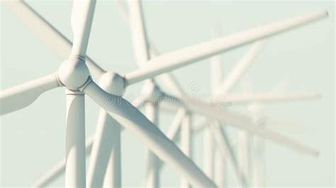 Large Wind Turbines Of A Wind Generator With Blades Stock Footage