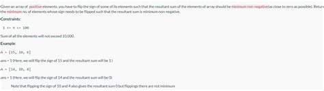 Solved Given An Array Of Positive Elements You Have To Flip
