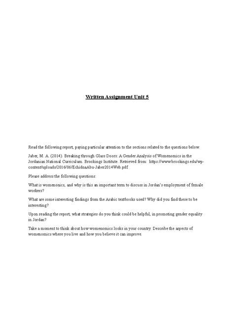 Written Assignment Unit 5 POLS 1503 UoPeople Studocu