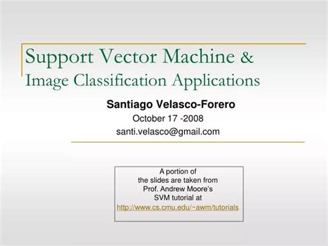 Ppt Support Vector Machine Image Classification Applications Powerpoint Presentation Id