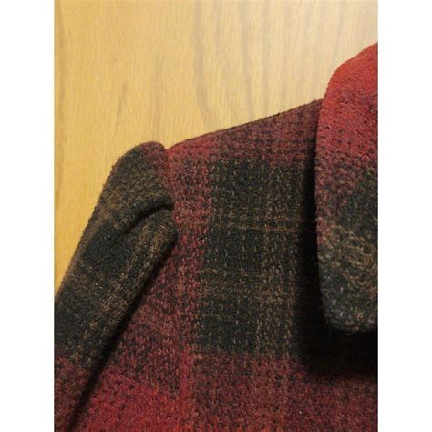Steve Madden Plaid Wool Blend Double Breasted Pea Depop