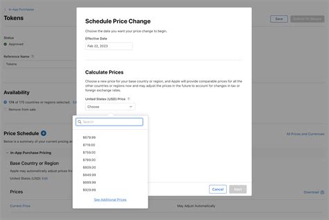 安排价格调整 管理 App 内购买项目 App Store Connect 帮助 Apple Developer