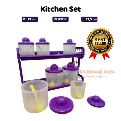 Jual KITCHEN SET Kitchen Set Tempat Bumbu 7 In 1 Pastela Random