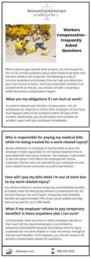 Workers Compensation Frequently Asked Questions