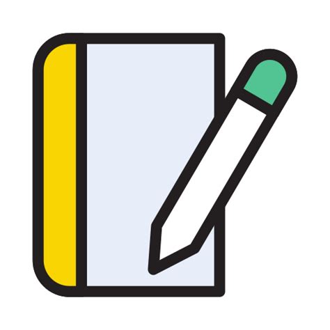 Ícone De Caderno Vector Stall Lineal Color