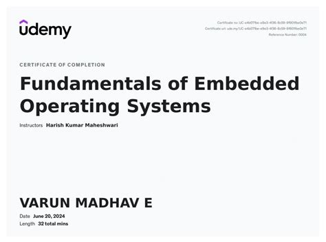 Varun Madhav E On Linkedin Embeddedsystems Udemy Embeddedoperatingsystem