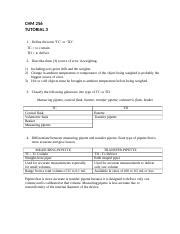 CHM256 TUTORIAL 3 Docx CHM 256 TUTORIAL 3 1 Define The Term TC Or