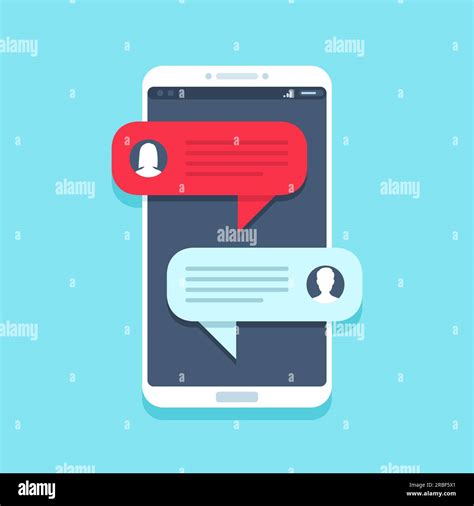 Sms Messages On Smartphone Stock Vector Images Alamy