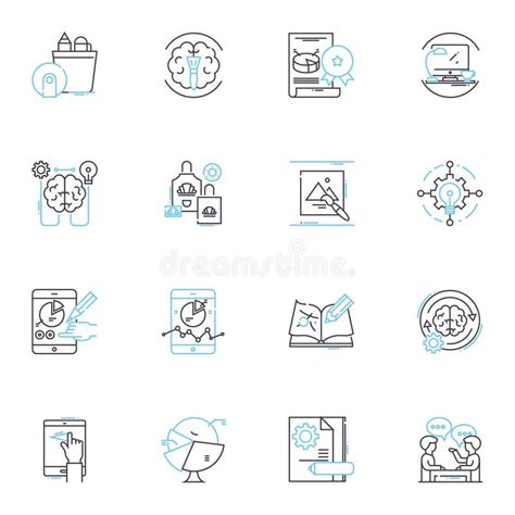 Brainstorming Session Linear Icons Set Creativity Ideas Collaboration Innovation
