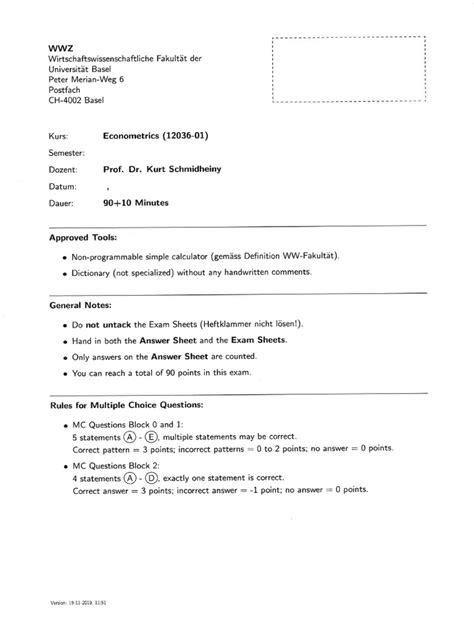 Exam Preview R Scan Pdf Errors And Residuals Coefficient Of