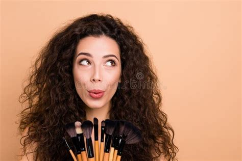 Close Up Portrait Of Her She Nice Charming Cute Lovely Attractive