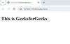 Shortest React App GeeksforGeeks
