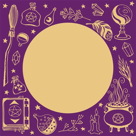 Witchcraft Magic Background For Witches And Wizards Hand Drawn Magic