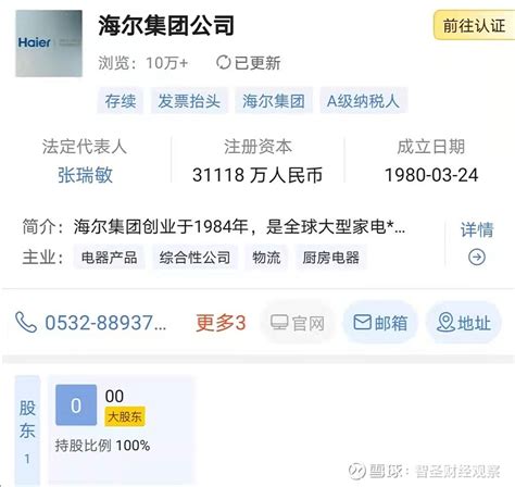 海尔集团股权大起底：张瑞敏退休了，但股份还在 中国真正的“家电泰斗”——张瑞敏，退休之后，他倾尽心血37年，打造的庞大海尔集团，足以环视国内