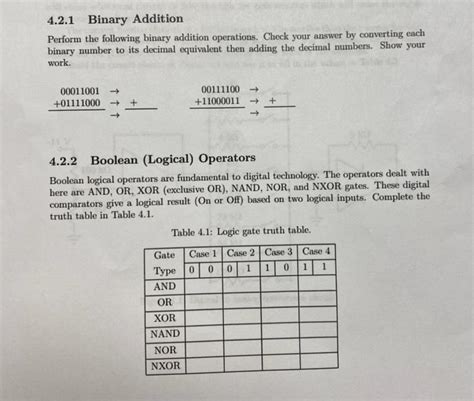 Solved Binary Addition Perform The Following Binary Chegg