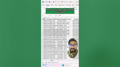 Dont Fit Rows And Column Manually In Excel‼️instead Use Excel Shortcuts Exceltips Shorts
