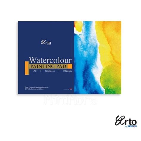 Campap Arto 300gsm A3 Watercolour Painting Paper Pad 12sheet 100
