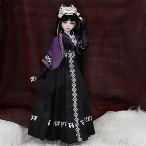 14 Resin Bjd Sd Ball Joint Dolls 44cm Girl Full Set Folk Dress