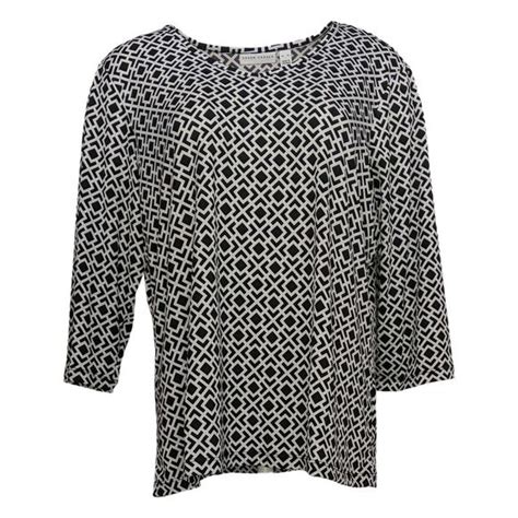 Susan Graver Tops Susan Graver Womens Top Sz Xl Printed Liquid Knit