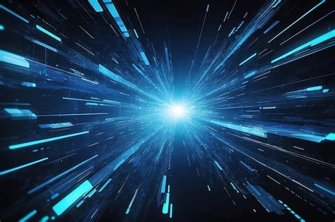 Premium Photo Future Technology Blue Digital Cyberspace And Network Connections Concept