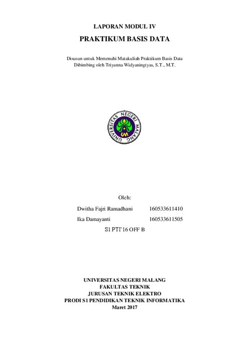 Pdf Laporan Praktikum 4 Basis Data Fungsi Agregat